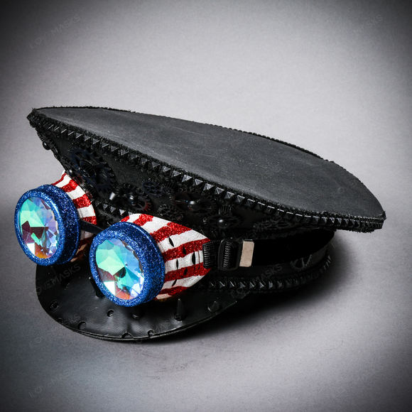 ILOVEMASKS | Accessories | Steampunk Burning Man Spike Captain Hat With ...